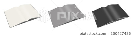 Three magazine blank template white, grey and... - Stock Illustration ...