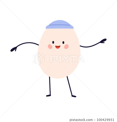 Egg character for easter or eggs day. Cute... - Stock Illustration ...
