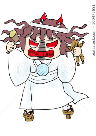 cursed woman in white - Stock Illustration [100473651] - PIXTA