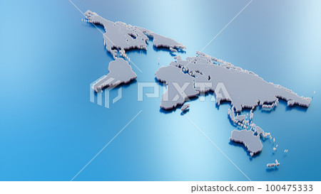 World map mockup on blue reflective background.... - Stock Illustration ...