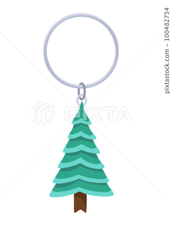 Keychain or keyholder icon. Cartoon color key... - Stock Illustration ...