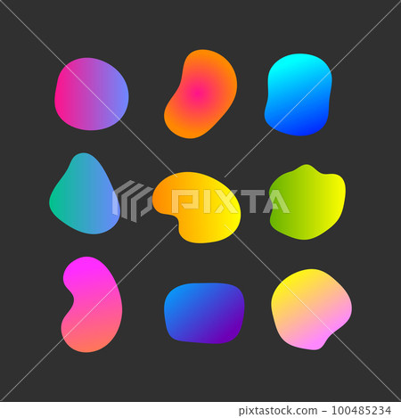 Random shapes, organic color blobs of irregular... - Stock Illustration [100485234] - PIXTA
