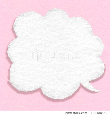 Square fluffy white speech bubble and pink... - Stock Illustration ...
