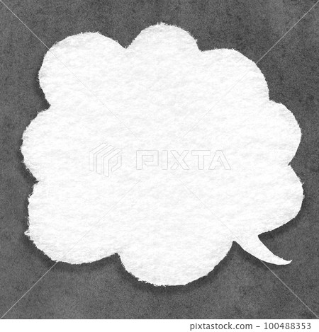 Square fluffy white speech bubble and black... - Stock Illustration ...