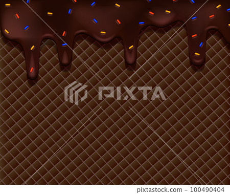 Realistic drip cream drops melt drops with... - Stock Illustration ...