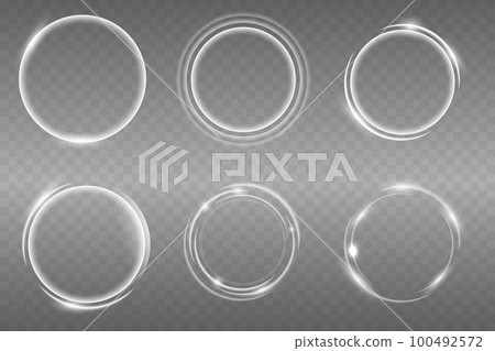 Set of light effect twirl, white trail wave.... - Stock Illustration ...
