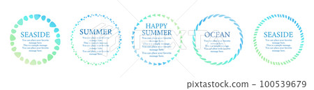 A frame design inspired by summer and the sea. - Stock Illustration ...