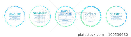 A frame design inspired by summer and the sea. - Stock Illustration ...