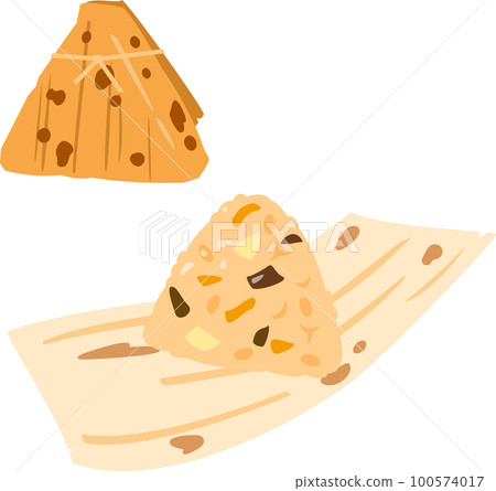 Chinese chimaki wrapped in bamboo skin - Stock Illustration [100574017 ...