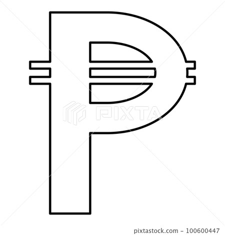 Sign of Philippine peso currency money symbol... - Stock Illustration ...