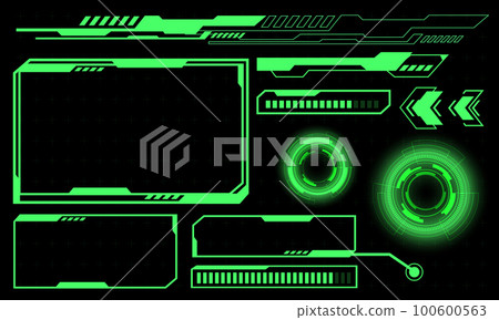 Set of HUD circle flame modern user interface... - Stock Illustration ...