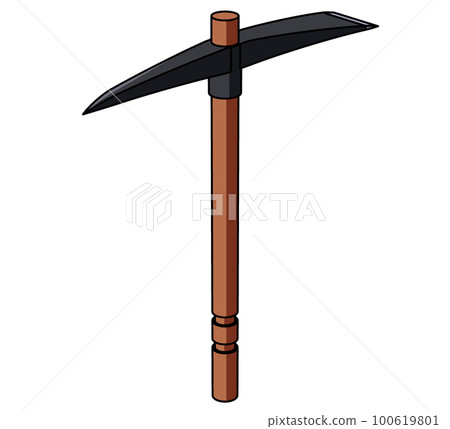 Illustration of a pickaxe diagonal - Stock Illustration [100619801] - PIXTA