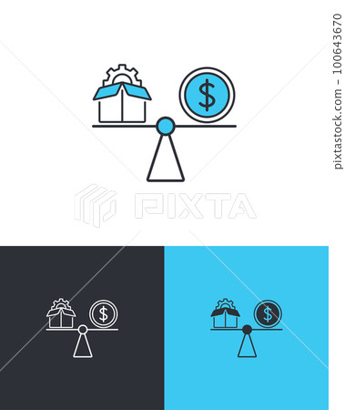 Value and Price Balance Icon - Stock Illustration [100643670] - PIXTA