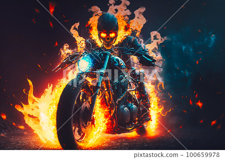 Ghost Rider On Fire