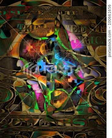Colorful dollars - Stock Illustration [100661656] - PIXTA