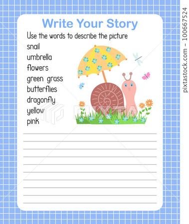 Write a story the English language grammar... - Stock Illustration ...