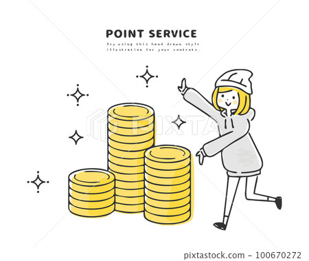 Save money points - Stock Illustration [100670272] - PIXTA
