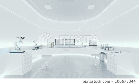 Scientific laboratory white room. can be used... - Stock Illustration ...