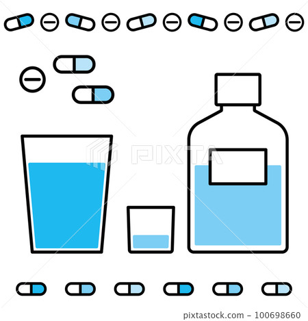 Syrup agent set simple 2 colors - Stock Illustration [100698660] - PIXTA
