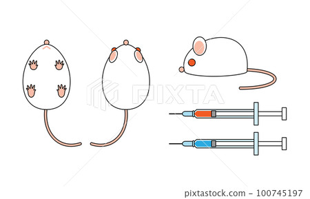 mouse and injection set - Stock Illustration [100745197] - PIXTA