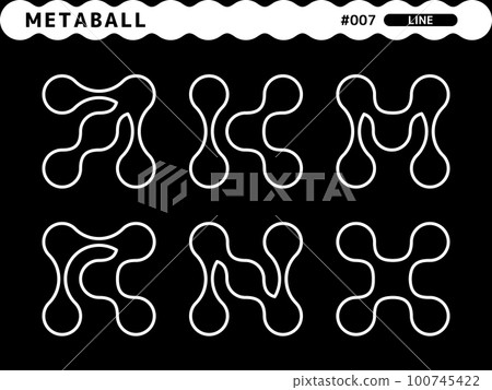 Metaball line style design set_007 - Stock Illustration [100745422] - PIXTA