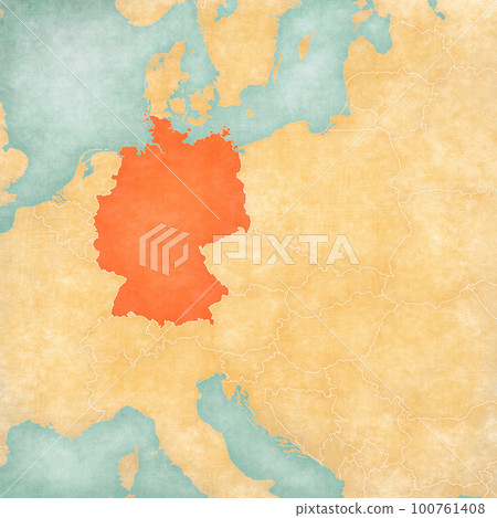 Map of Central Europe - Germany - Stock Illustration [100761408] - PIXTA