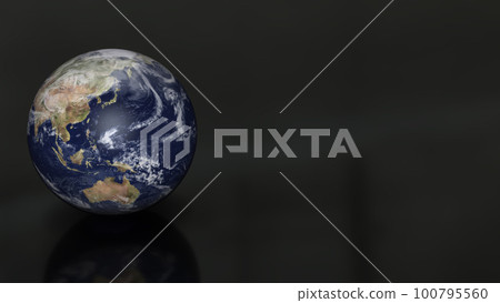 Earth placed on left ground - Stock Illustration [100795560] - PIXTA