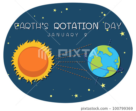 Earth's Rotation Day banner design - Stock Illustration [100799369] - PIXTA