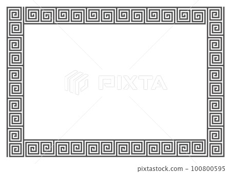 Greek frame pattern. Roman key border. Ancient... - Stock Illustration ...
