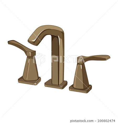 bath bathroom faucet cartoon vector illustration-插圖素材 [100802474] - PIXTA圖庫