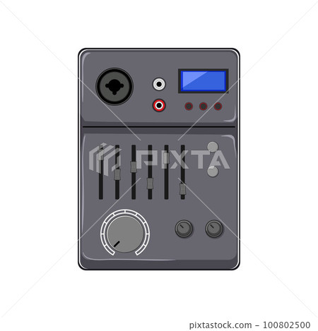 music audio mixer cartoon vector illustration - Stock Illustration ...