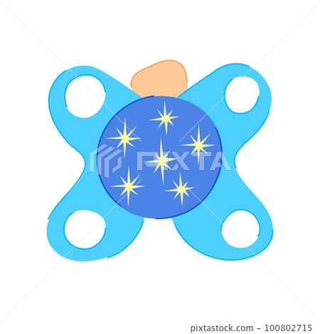 plastic pacifier baby cartoon vector illustration-插圖素材 [100802715 ...