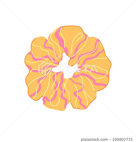 girl hair scrunchies cartoon vector illustration - Stock Illustration ...