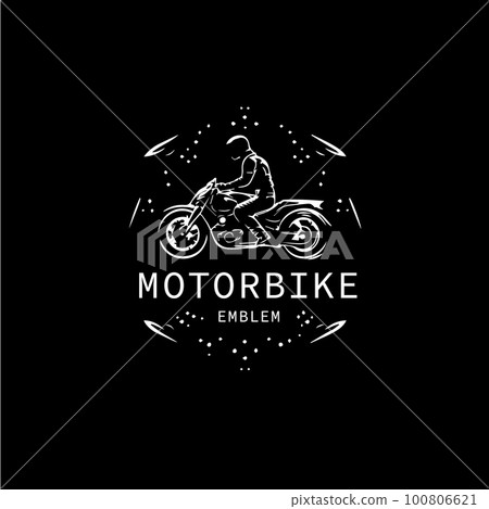 Motorbiker icon, motorcycle biker emblem, speed... - Stock Illustration ...