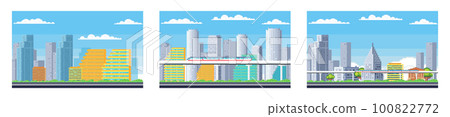 Pixel art cityscape. Town street 8 bit city... - Stock Illustration ...