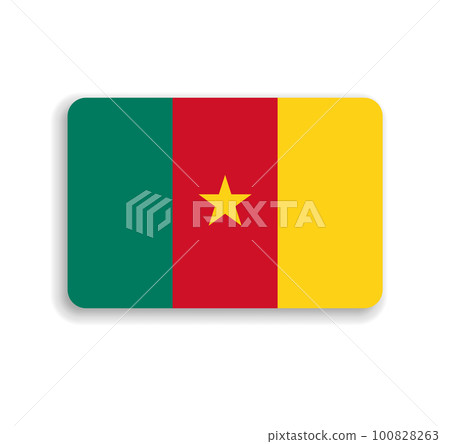 Cameroon flag - flat vector rectangle with... - Stock Illustration [100828263] - PIXTA