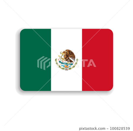 Mexico flag - flat vector rectangle with...-插圖素材 [100828539] - PIXTA圖庫