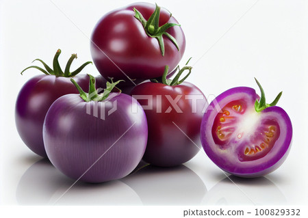 Isolated Cherokee Purple Tomato on a white...-插圖素材 [100829332] - PIXTA圖庫