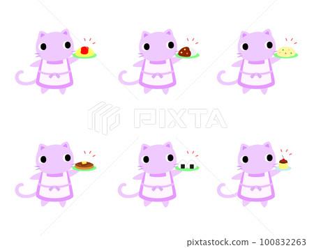 Kitchen cat icon set 2 - Stock Illustration [100832263] - PIXTA