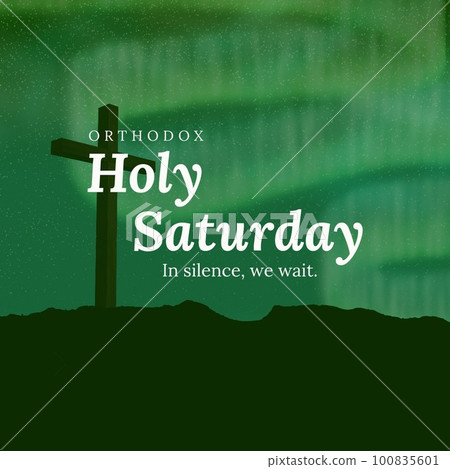 Composite of orthodox holy saturday and in... - Stock Illustration ...