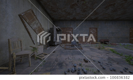 ruined room - Stock Illustration [100836382] - PIXTA