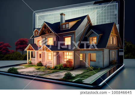 Project visualization using augmented reality...-插圖素材 [100846645] - PIXTA圖庫