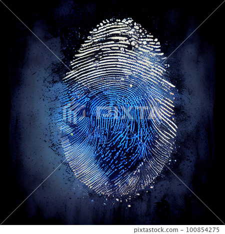 black macro fingerprint, Fingerprint detail - Stock Illustration ...