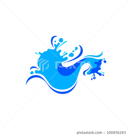 Water wave for logo, aqua splash symbol, brand... - Stock Illustration ...