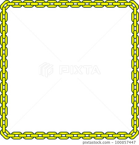 Square Yellow Chain Border - Stock Illustration [100857447] - PIXTA