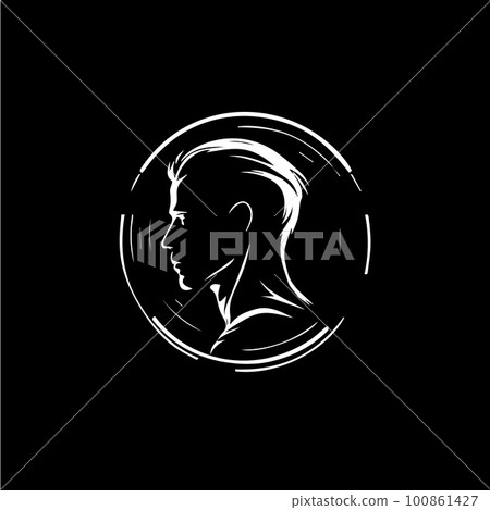 Male face icon. User avatar person. Man head... - Stock Illustration ...
