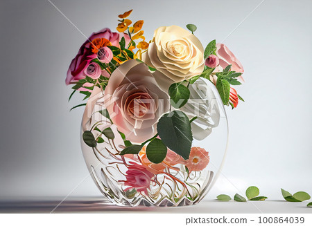 Fresh flowers of roses decorating beautiful... - Stock Illustration ...