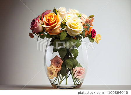 Fresh flowers of roses that exude dignity... - Stock Illustration ...