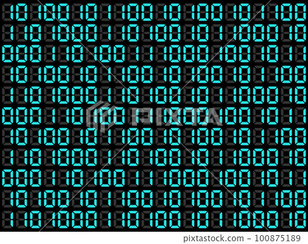 Cyberpunk binary background horizontal position... - Stock Illustration ...