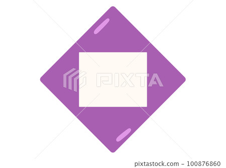 purple diamond name tag - Stock Illustration [100876860] - PIXTA
